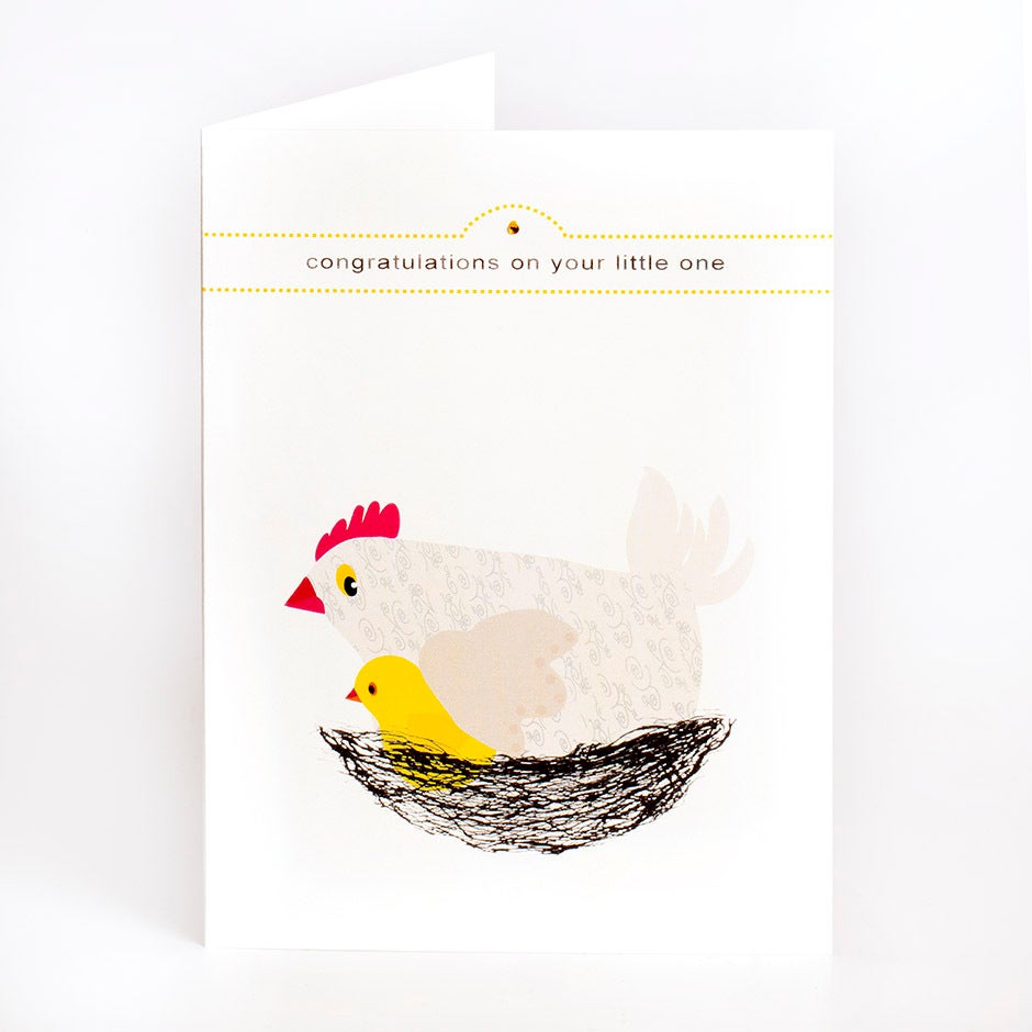 Congratulations Baby Chick card | Stubbe Chocolates Toronto